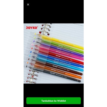 Jual Color Gel Pen/Pena Joyco GPC 301-312 Diamond Art 0.5mm | Shopee ...