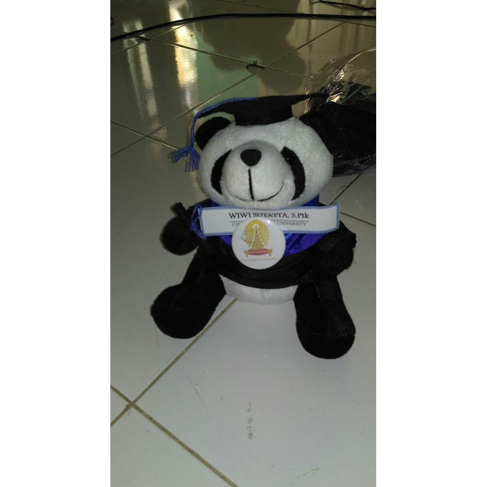 Jual DNH2 PANDA WISUDA CUSTOM 18CM+NAMA&GELAR+PIN KAMPUS IL6W | Shopee ...