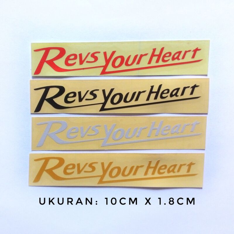 Jual Stiker Cutting Revs Your Heart Tulisan Cutting Sticker Untuk ...