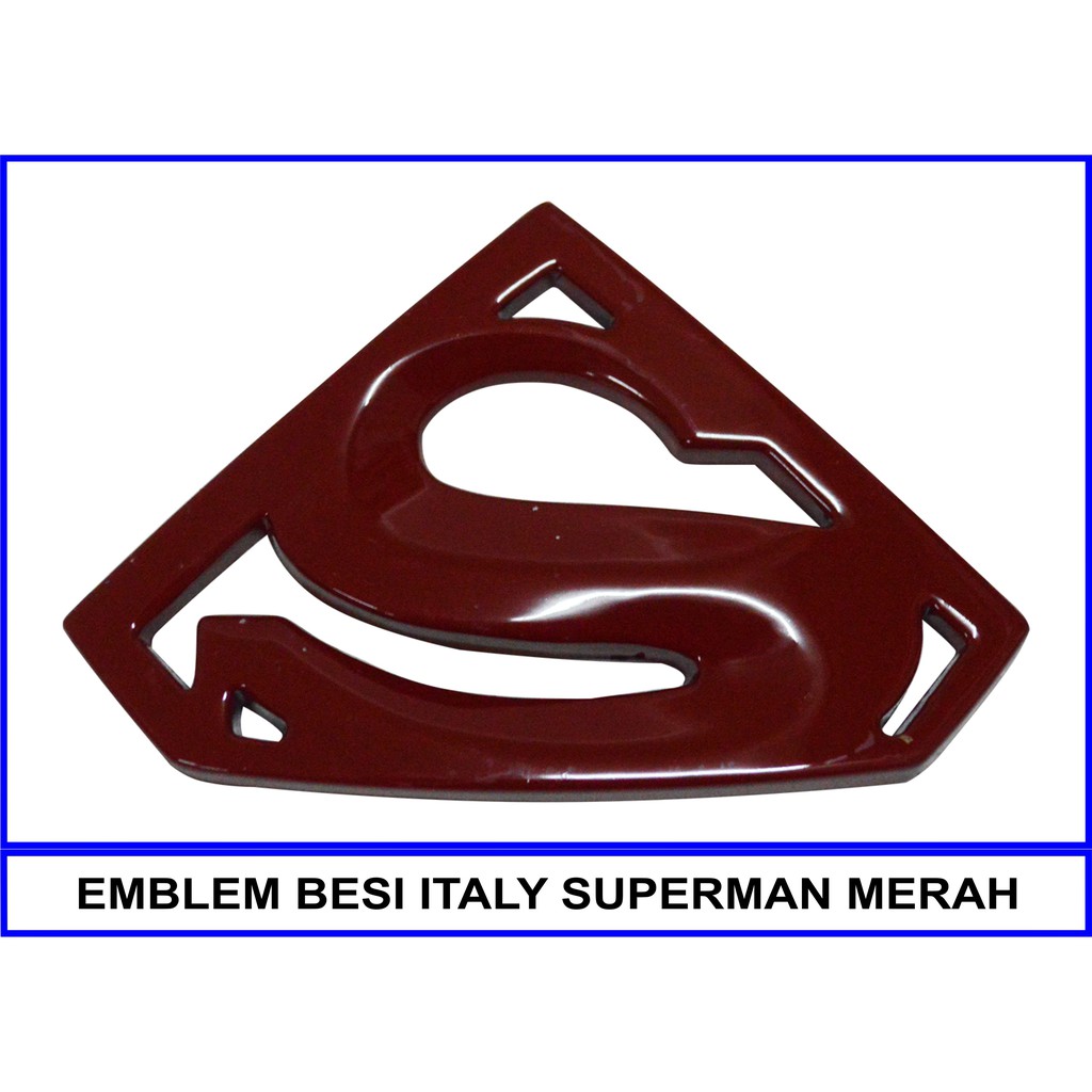 Jual EMBLEM BESI ITALY SUPERMAN MERAH | Shopee Indonesia