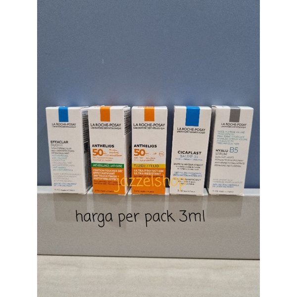 Jual LA ROCHE POSAY Effaclar Duo / anthelios / Cicaplast / Hyalu B5 sample trial 3ml | Shopee ...