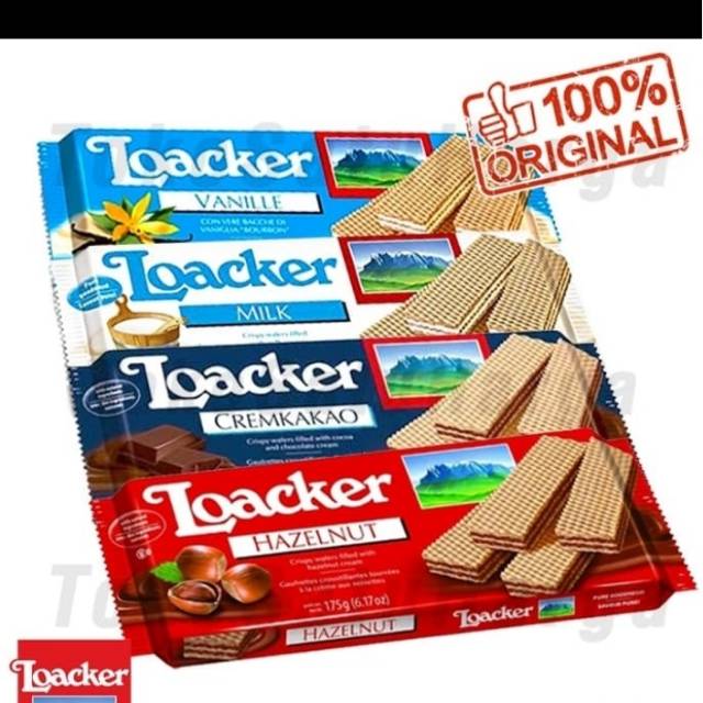 Jual Loacker MILK crispy wafers filled with milk cream & Loacker ...