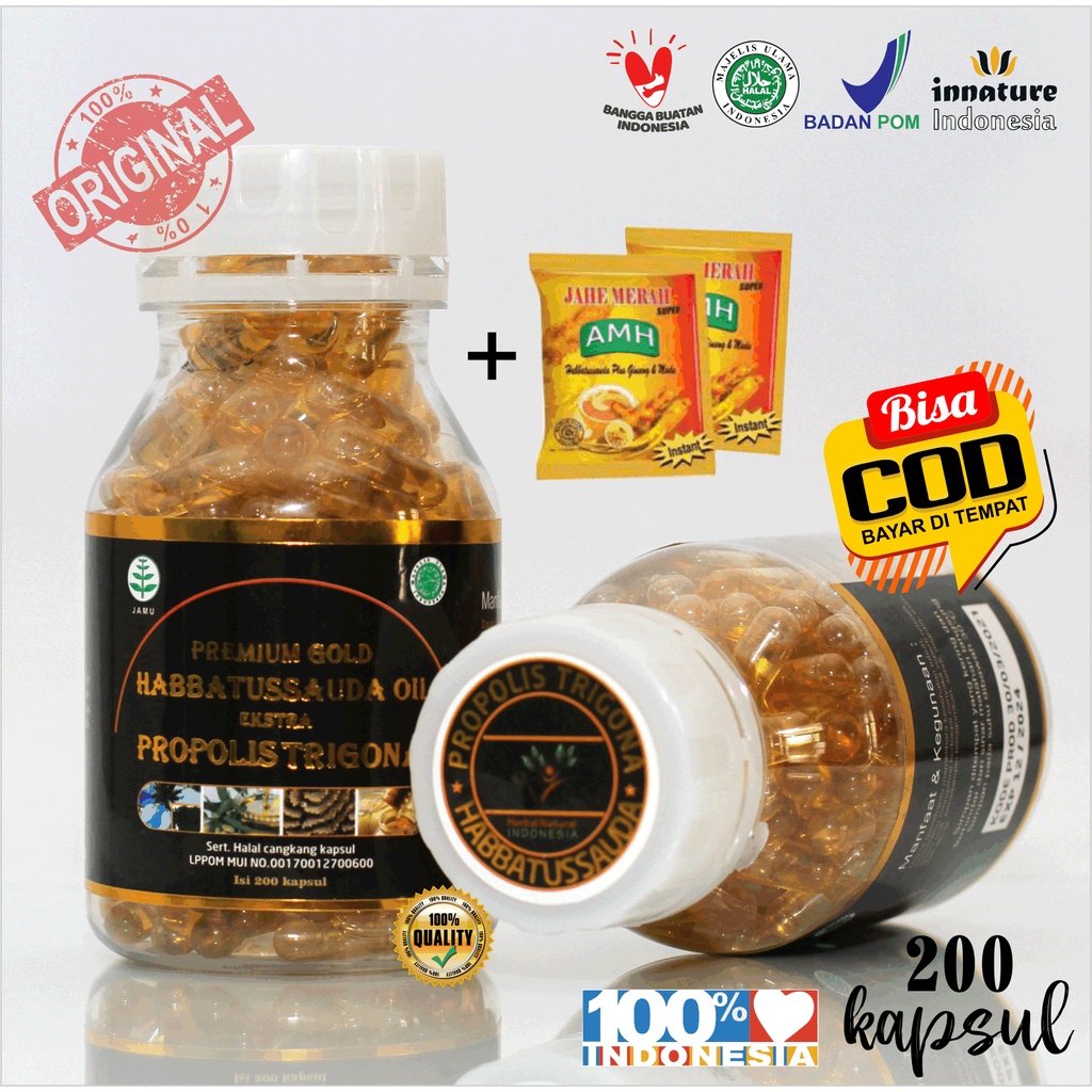 Jual Habbatussauda Extra propolis Trigona 200 kapsul | Innature ...