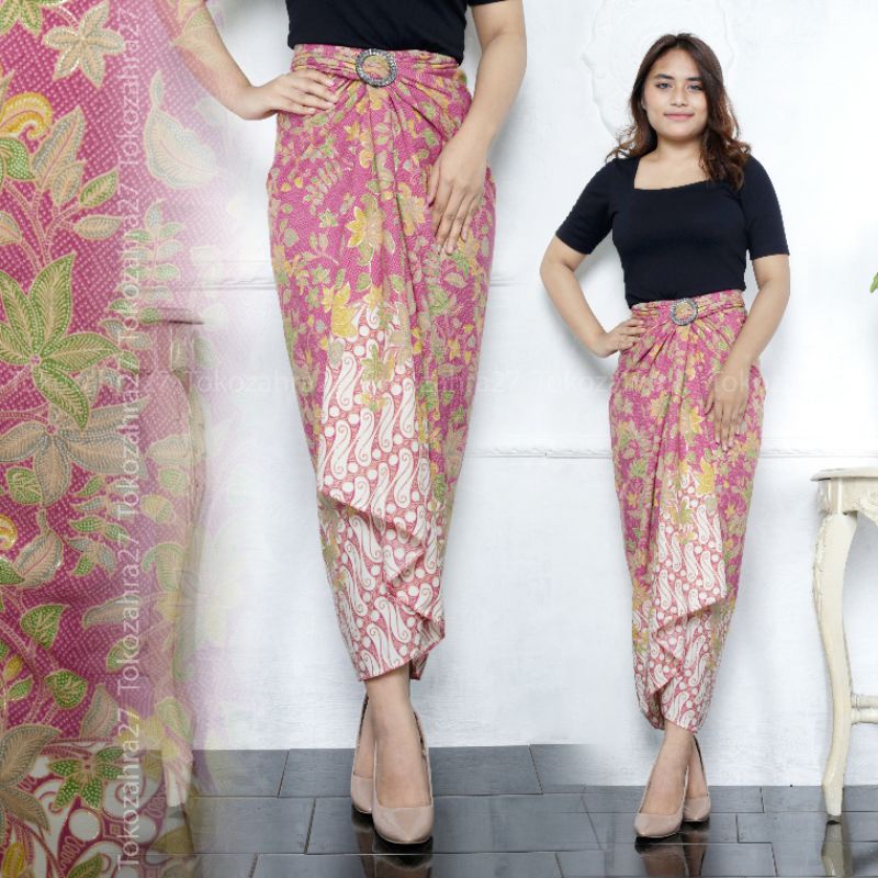 Jual Rok Kondangan Motif Bougenville Rok Lilit Instan Rok Serut Rok ...