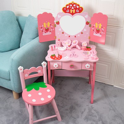 Jual INSTAN SALE !!! Heart Mirror Openable Dressing Table Pretend Play ...