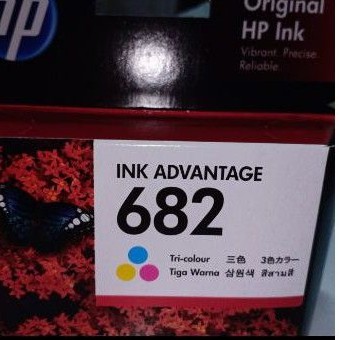 Jual cartridge HP 682 warna hp 682 color tinta HP 682 black original ...