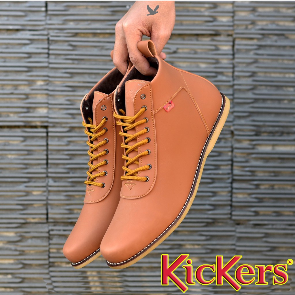 Jual sepatu sneakers boot pria tali boots santai kulit sintetis ...