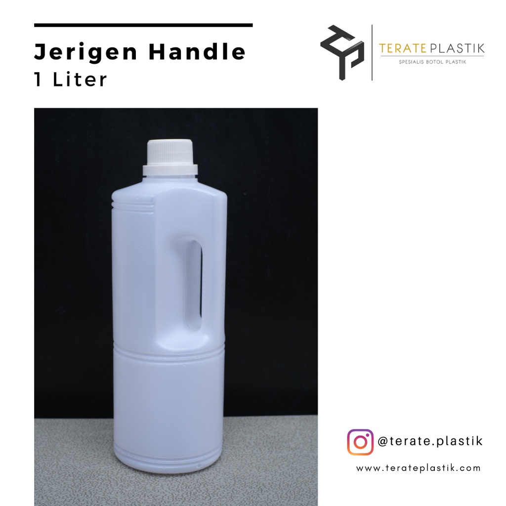 Jual Jerigen Plastik 1L Handle | Jerican / Jerrycan HDPE 1 Liter | Food ...