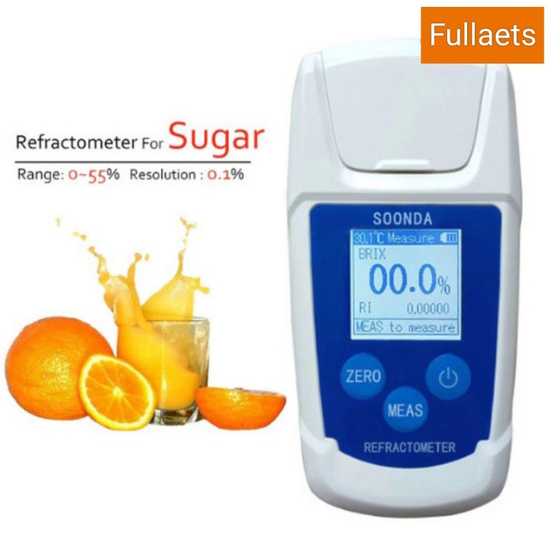 Jual Alat Pengukur Konsentrasi Kadar Gula Digital Refractometer Sugar ...