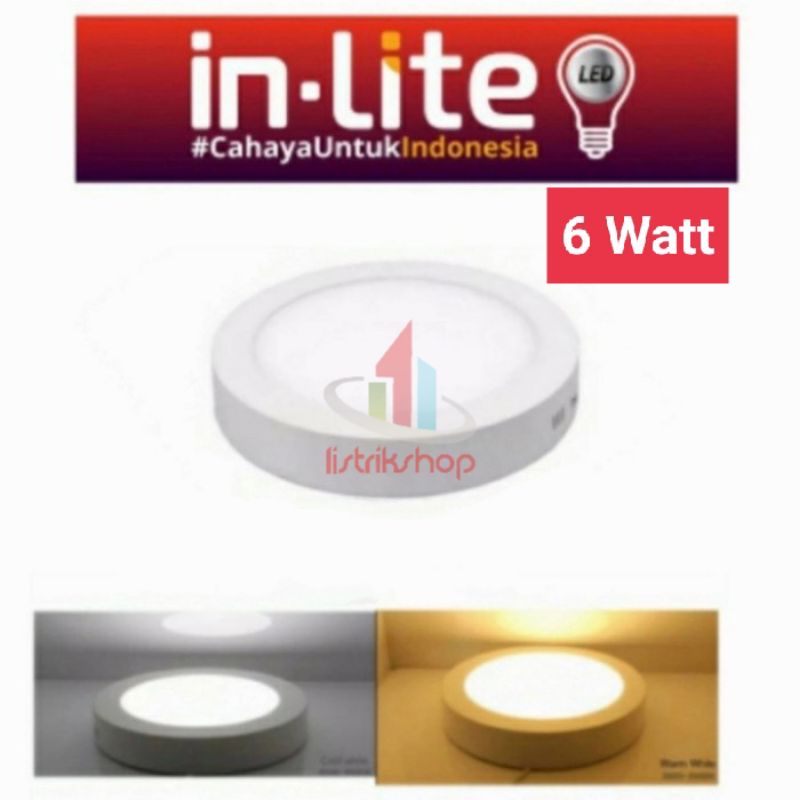 Jual Inlite In-lite Ceiling Outbow 6 Watt Bulat | Shopee Indonesia