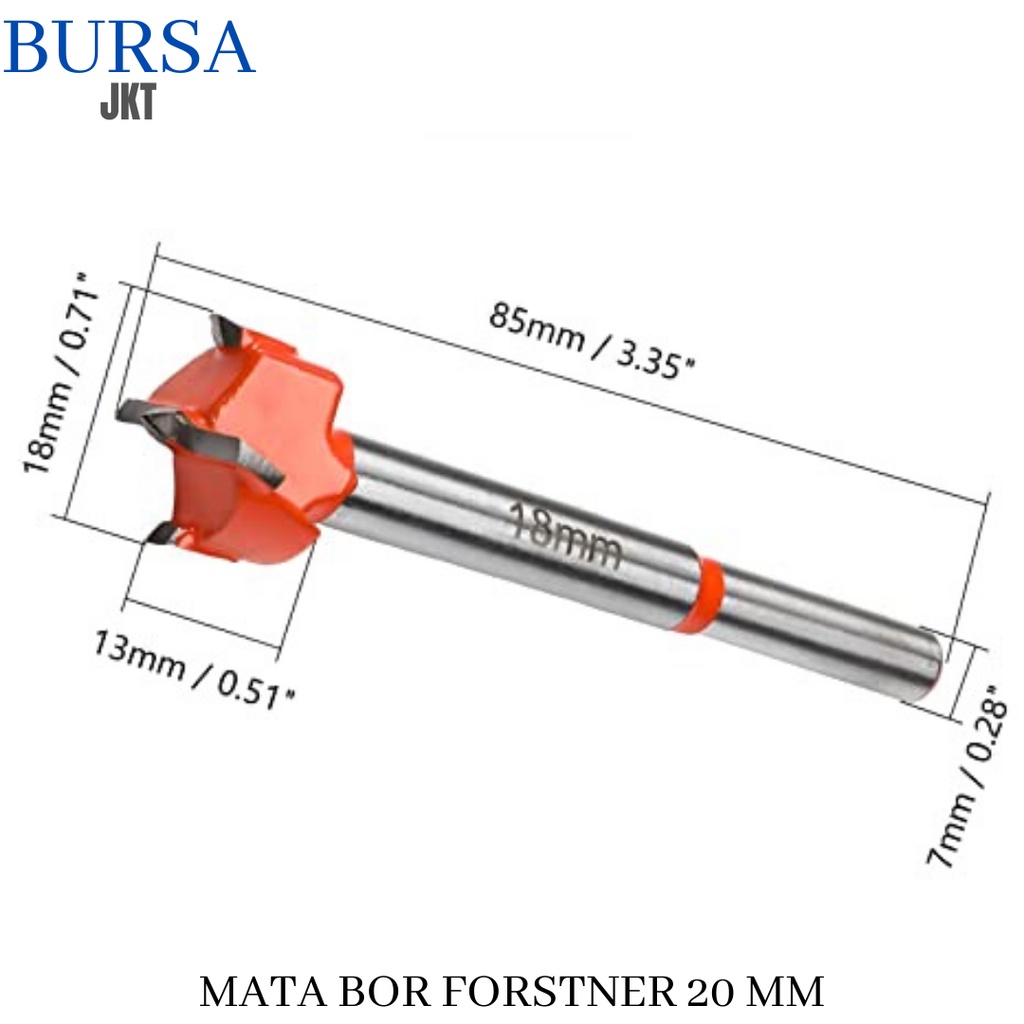 Jual MATA BOR KAYU ENGSEL SENDOK MERAH FORSTNER BIT HOLE SAW 16 - 60 MM ...