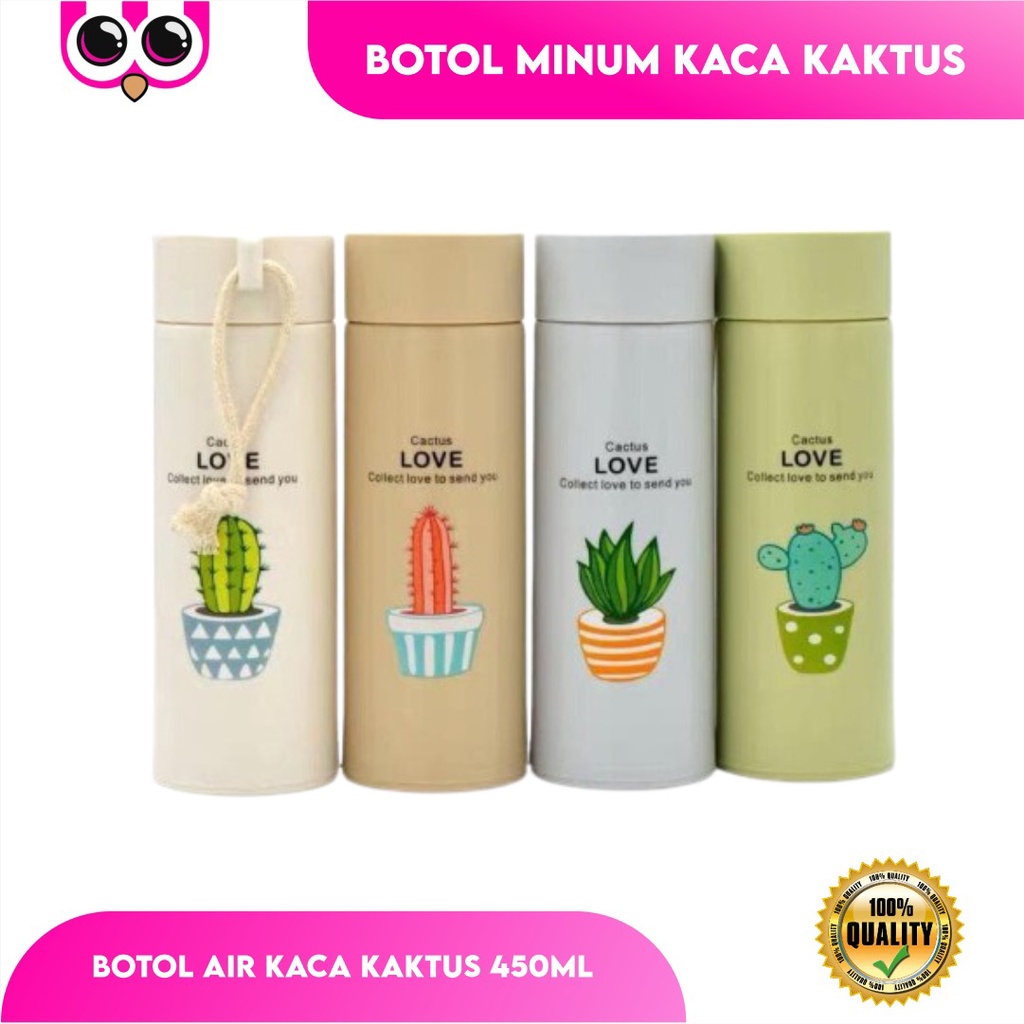 Jual [ BOTOL KAKTUS ] BOTOL MINUM KACA KAKTUS / BOTOL AIR KACA KAKTUS ...