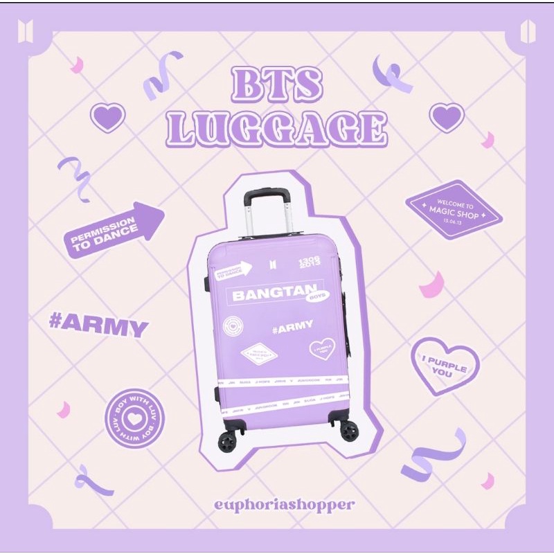 Jual koper luggage BTS by euphoriashopper | Shopee Indonesia