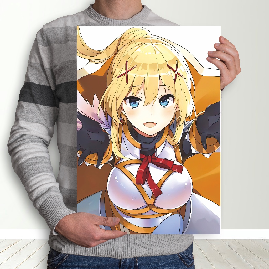 Jual Poster Anime Konosuba Satou Kazuma Megumin Aqua Darkness - Size A3 ...