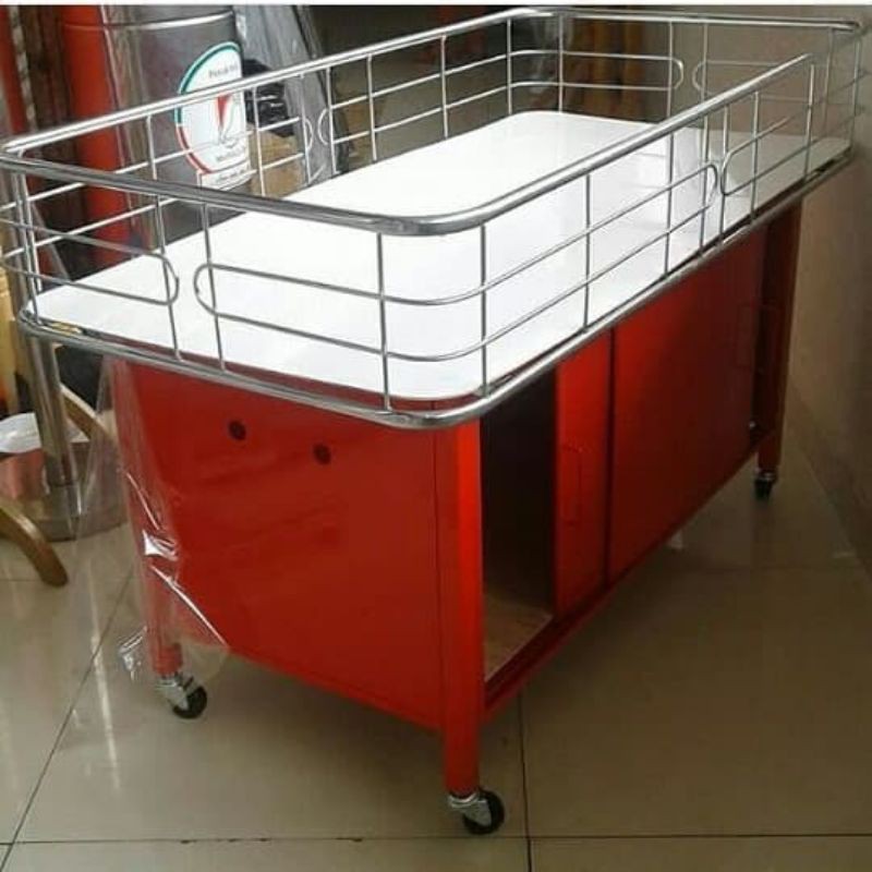 Jual Rak Obral Box Tempat Baju / Keranjang Display Wagon Besi / Rak ...