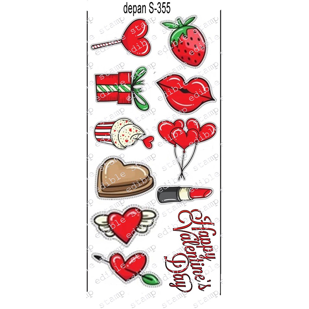 Jual Edible Stamp Stiker Makanan Edible Stiker Edible Image Edible ...