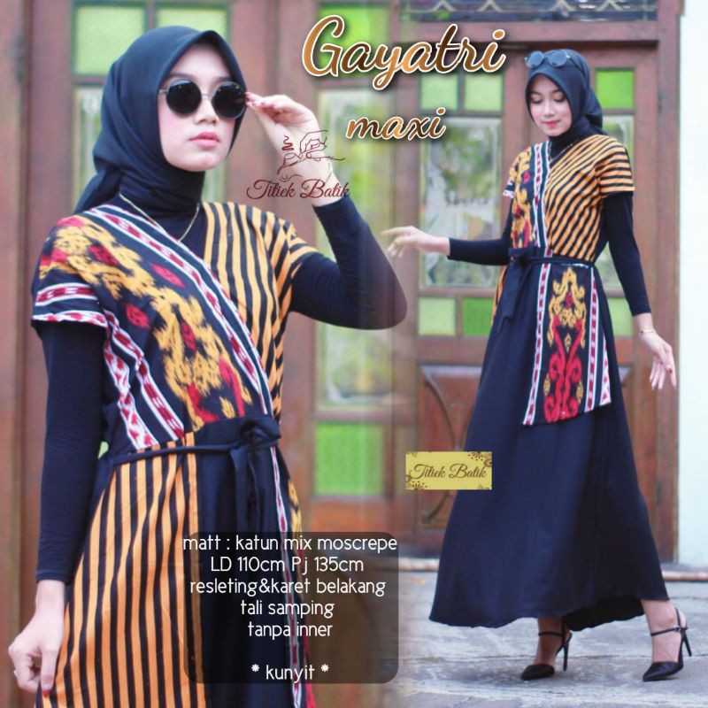 Jual GAYATRI DRESS / DRESS KONDANGAN / DRES BATIK / OUTER BATIK / BATIK ...