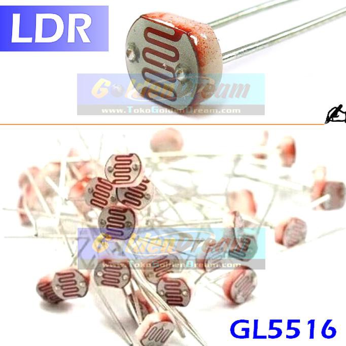 Jual Siap Kirim Ldr Gl5516 Light Dependent Resistor Peka Cahaya Sensor ...