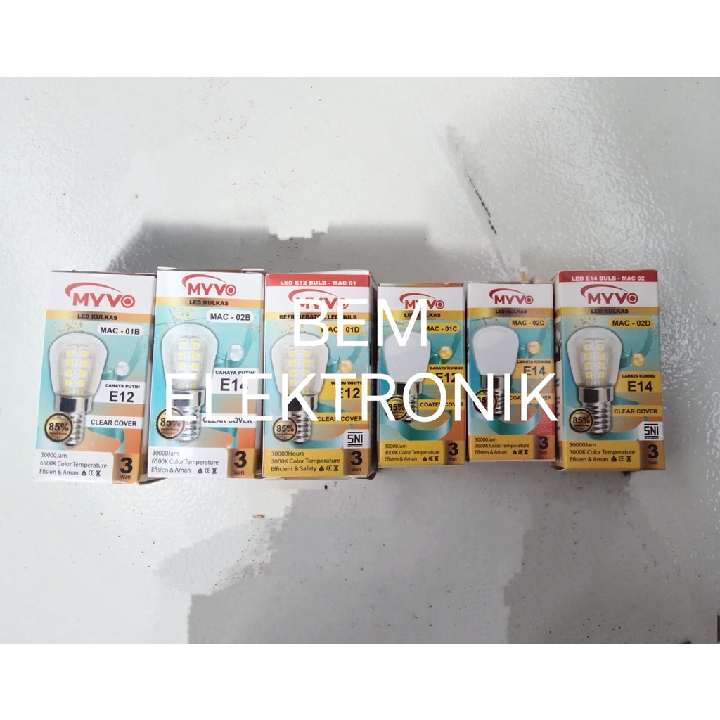 Jual Lampu Kulkas Led MYVO MAC-01C E12 Kuning | Shopee Indonesia