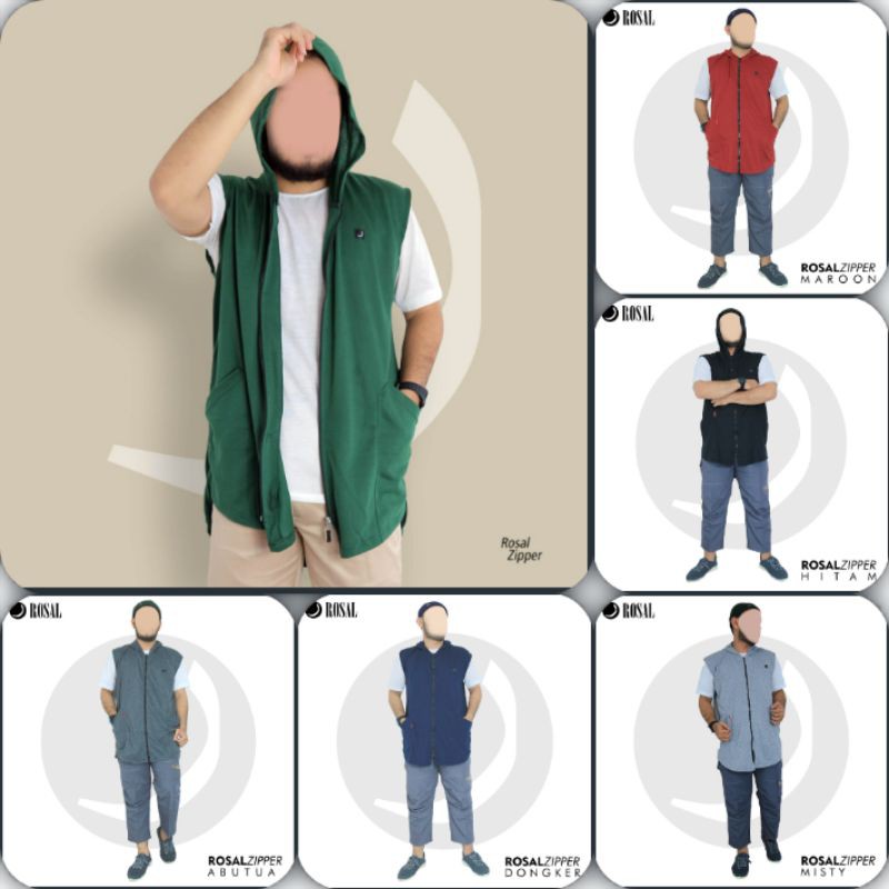 Jual ROMPI SHOLAT ROSAL ZIPPER HOODIE ORIGINAL PREMIUM / BAJU MUSLIM ...