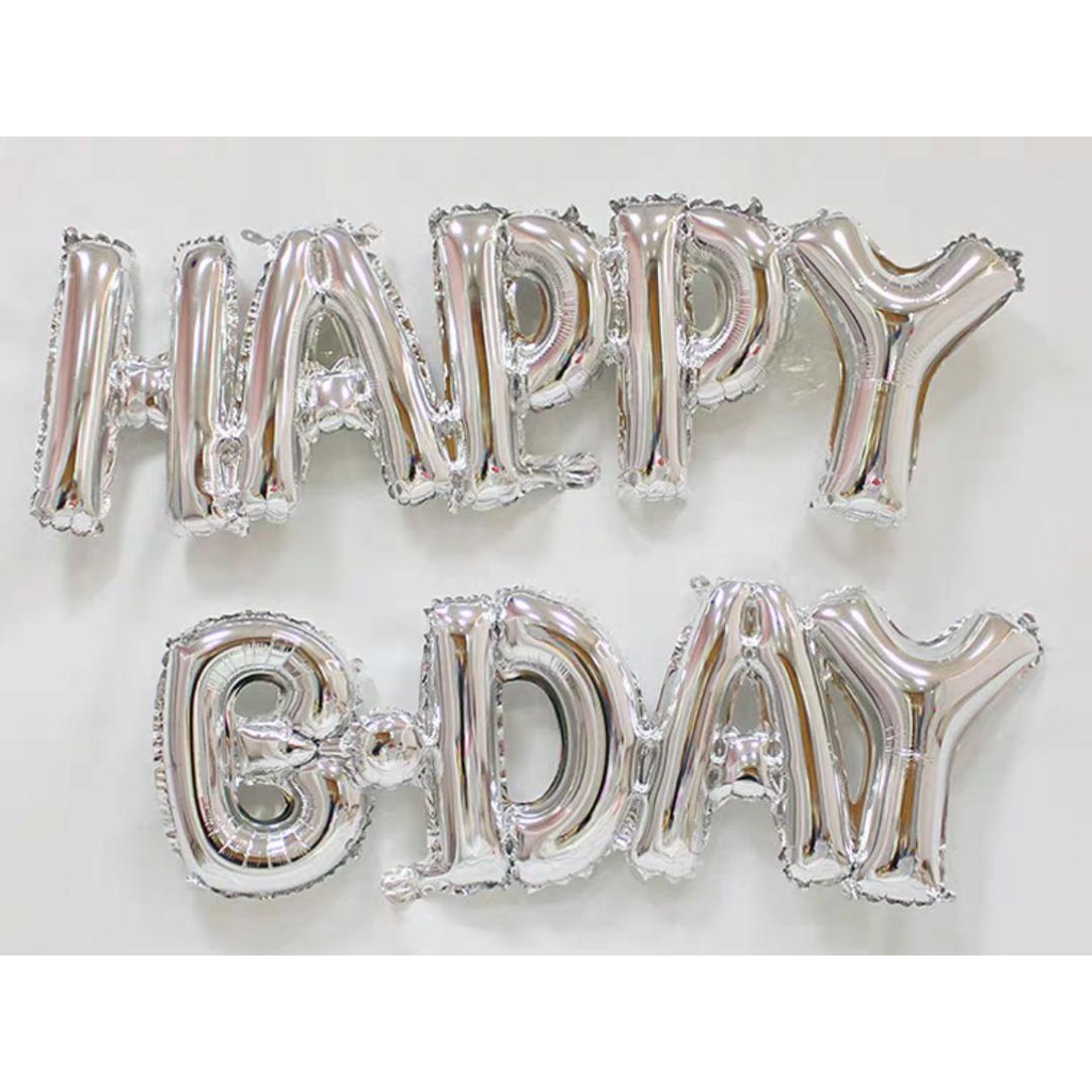 Jual BALON KATA BDAY SAMBUNG / BALON FOIL HURUF HAPPY BDAY SAMBUNG ...