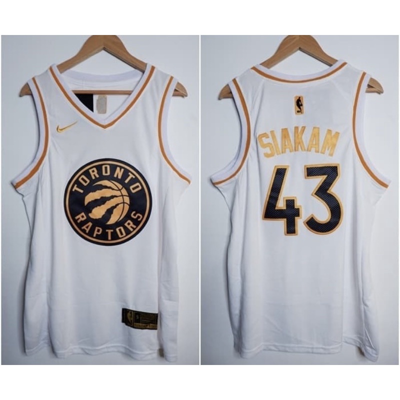 Jual JERSEY BASKET NBA WHITE GOLD EDITION TORONTO RAPTORS #43 PASCAL ...