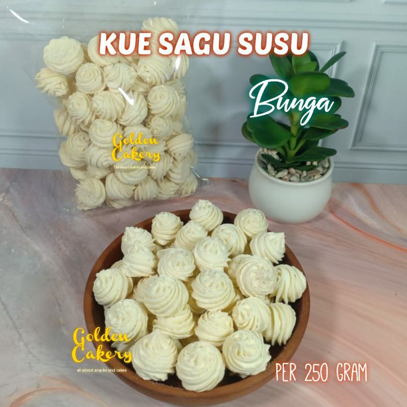 Jual Golden Cakery | Kue Sagu Susu Bunga Mini Kue kering Sagu bentuk ...