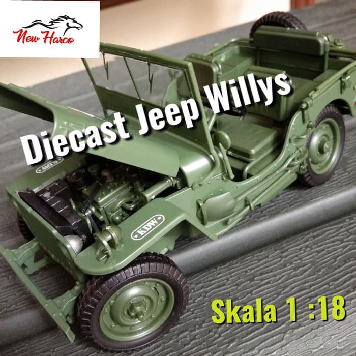Jual Promo DIECAST MOBIL MILITARY JEEP US ARMY 18 CM 1:18 BODY BESI ...