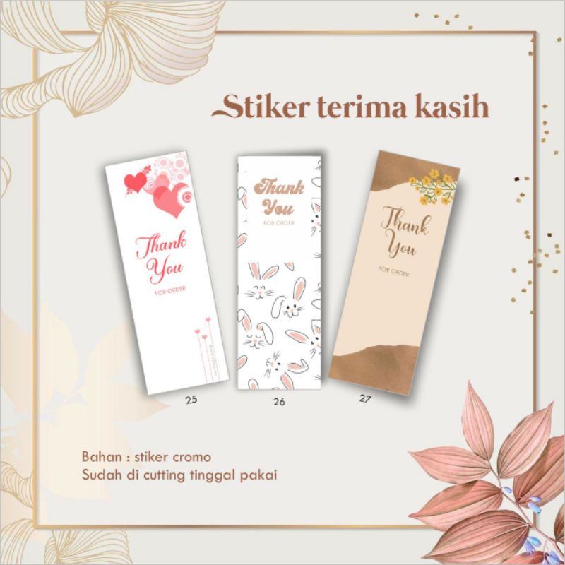 Jual [64 pcs] Stiker terima kasih / stiker tq / thank you sticker ...