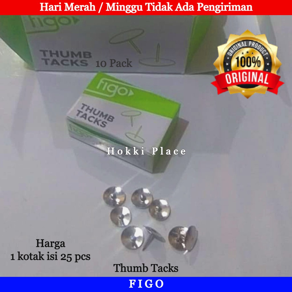 Jual PAKU PAYUNG PAKU PINUS THUMB TACKS PAKU TEKAN PER KOTAK KECIL ...