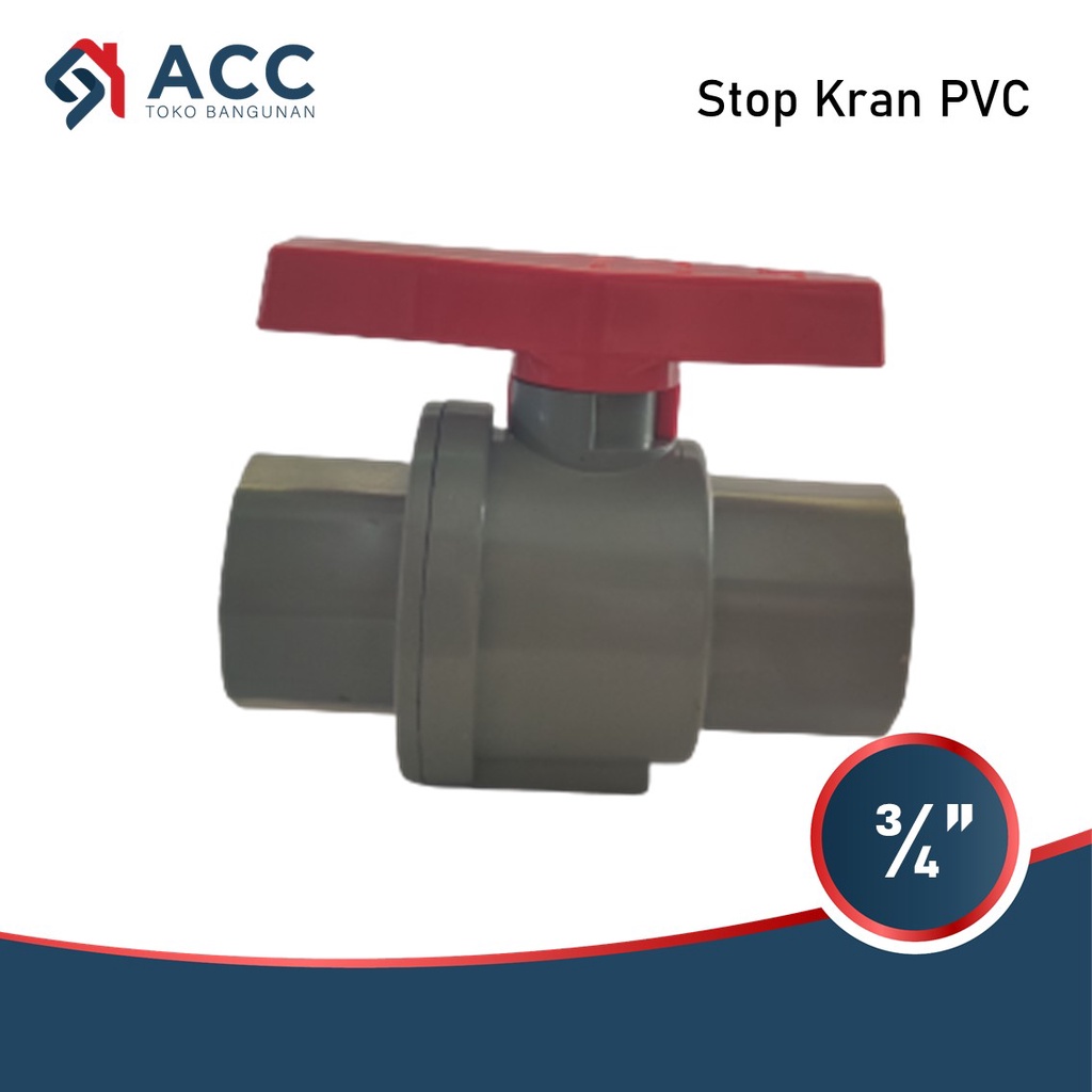 Jual Stop Kran PVC Pipa 3/4" Stop Kran Air PVC 3/4 inch | Shopee Indonesia