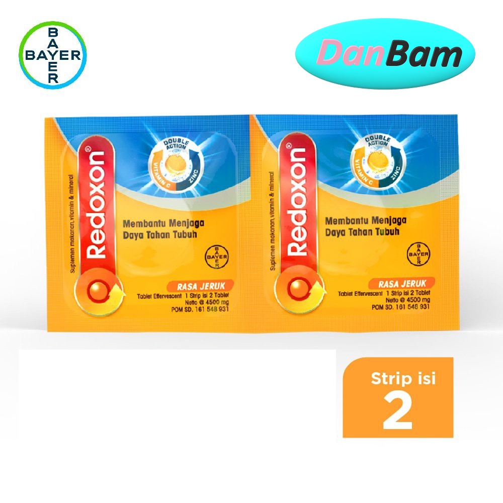 Jual Redoxon Vitamin C, D & Zinc Rasa Jeruk 2 Sachet Strip | Shopee ...
