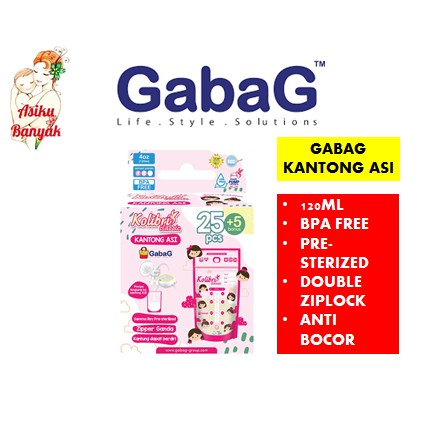 Jual gabag kolibri classic kantong asi 30pc 120ml pink | kantung asip ...