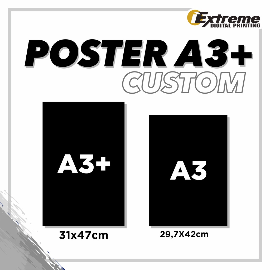 Jual CETAK POSTER A3+ CUSTOM HARGA TERMURAH IVORY 260gr | Shopee Indonesia