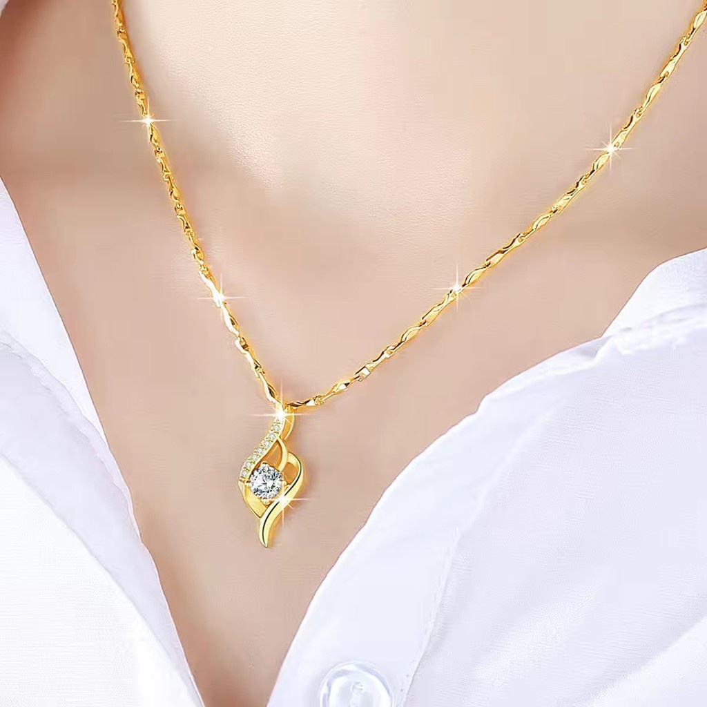Jual Kalung Titanium Dewasa Warna Gold Fashion Wanita | Shopee Indonesia