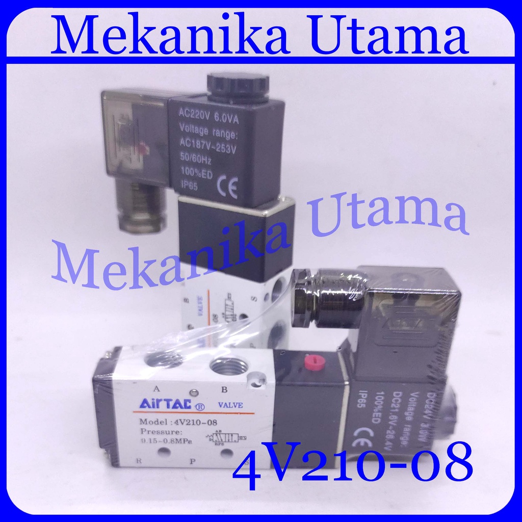 Jual Airtac 4V210-08 drat 1/4" Pneumatic Solenoid Valve, Selenoid Valve ...