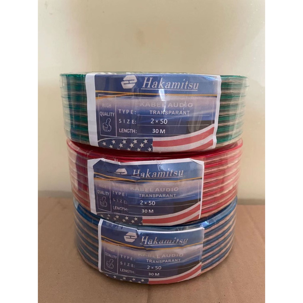 Jual KABEL LISTRIK TRANSPARAN KABEL SERABUT PER ROL 2 X 50 2x50x30Meter | Shopee Indonesia