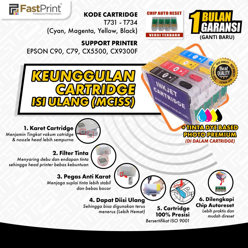 Jual Fast Print Cartridge MCISS Epson C90, C79, CX5500, CX9300F Plus ...