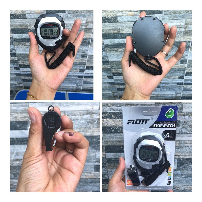 Jual Stopwatch flott 6 digit dan pluit -penghitung waktu olahraga ...