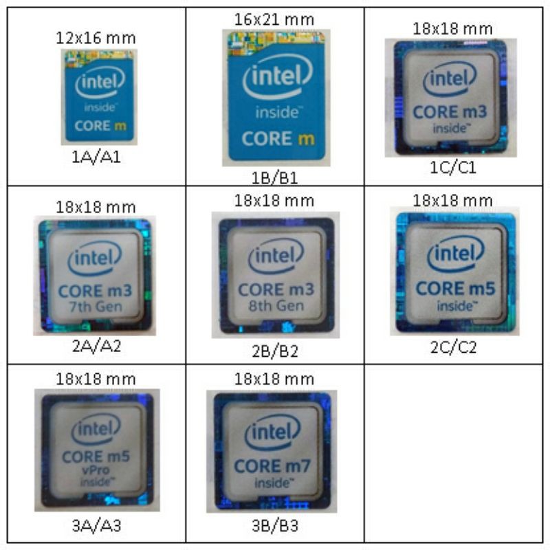 Jual Stiker Sticker Intel Core m m3 m5 m7 Original | Shopee Indonesia