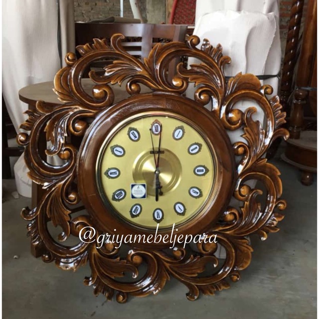 Jual Jam dinding kayu jati jepara | Shopee Indonesia