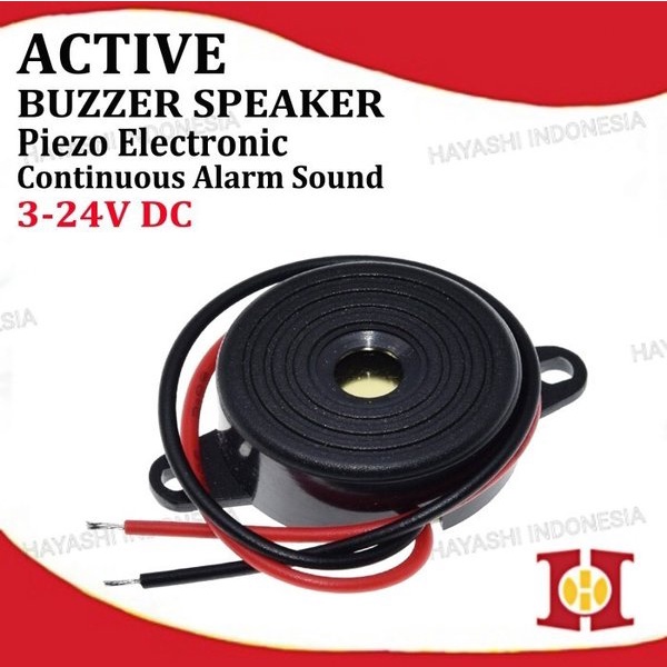 Jual Buzzer Speaker Piezo Active Continuous Industrial Alarm Sound DC 3-24V | Shopee Indonesia