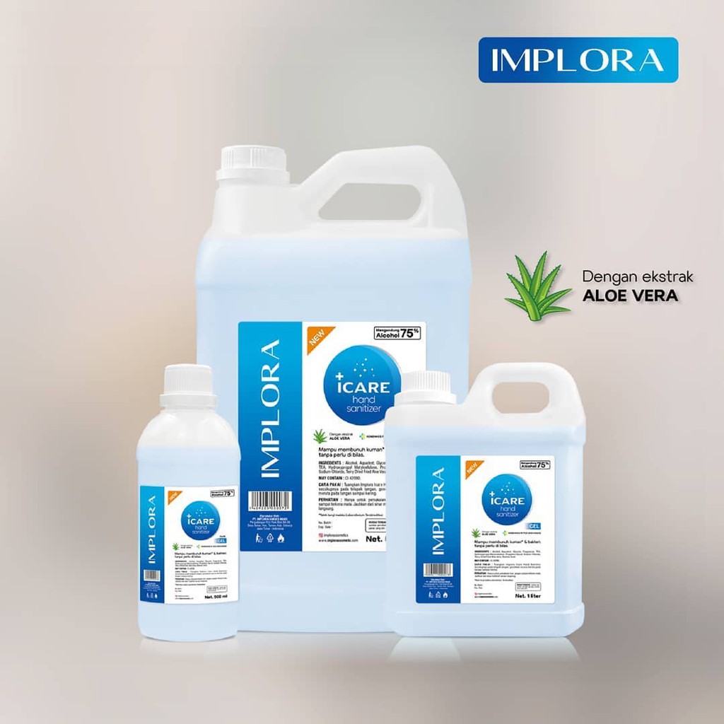 Jual Implora I Care Hand Sanitizer Pump atau Refill 500 ML (COD ...