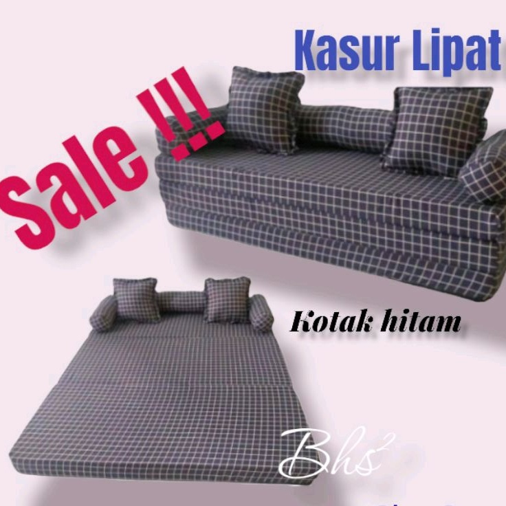 Jual Sofa Ruang Tamu Sofabed Kotak kotak Kasur Lipat Santai Ruang TV ...