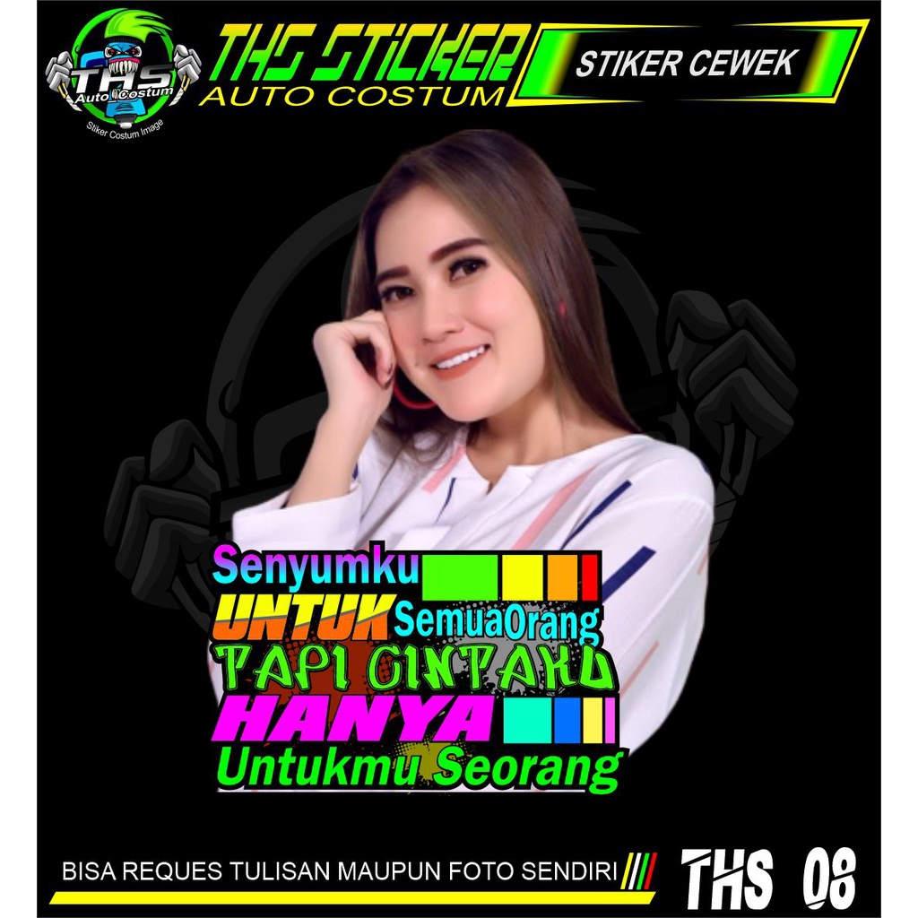 Jual Stiker Cewek Cantik Vector Ukuran Bisa Request Custom Sticker ...