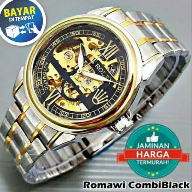 Jual JAM TANGAN ROLEX AUTOMATIC SUPER OTOMATIS PRIA COWOK CEWEK WANITA ...