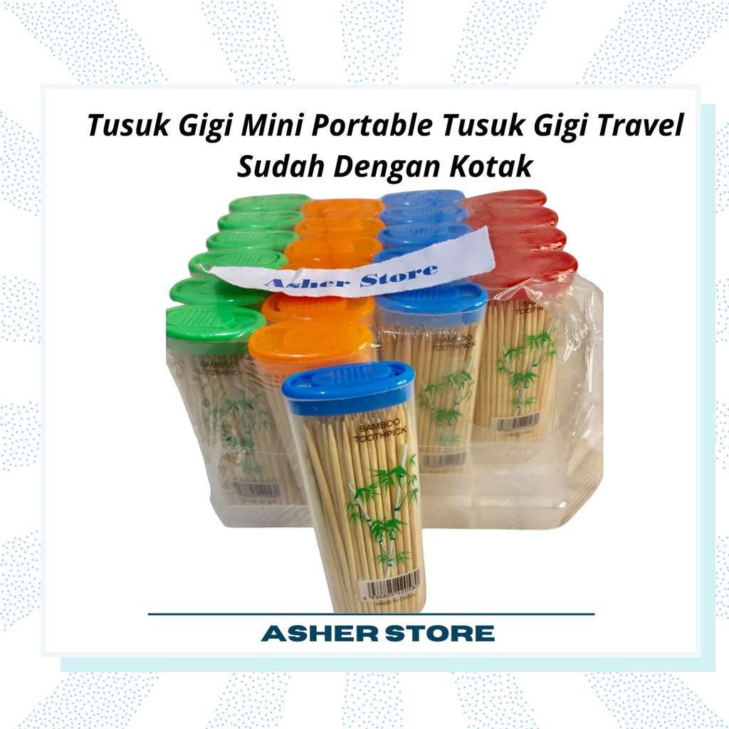 Jual Tusuk Gigi Mini Portable Tusuk Gigi Travel Sudah Dengan Kotak ...