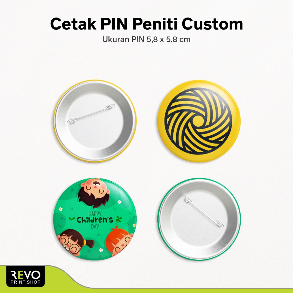 Jual Cetak Pin Peniti Custom Desain (minimal pemesanan 5pcs) | Shopee ...