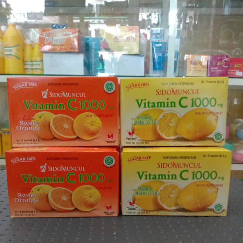 Jual Sidomuncul Vitamin C1000 box isi 6 sachet | Shopee Indonesia