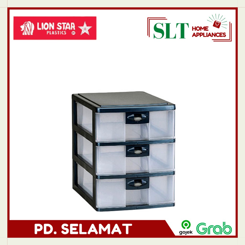 Jual ONLY GOJEK LION STAR LACI A4 SUSUN 3Laci Container Mini Laci ...